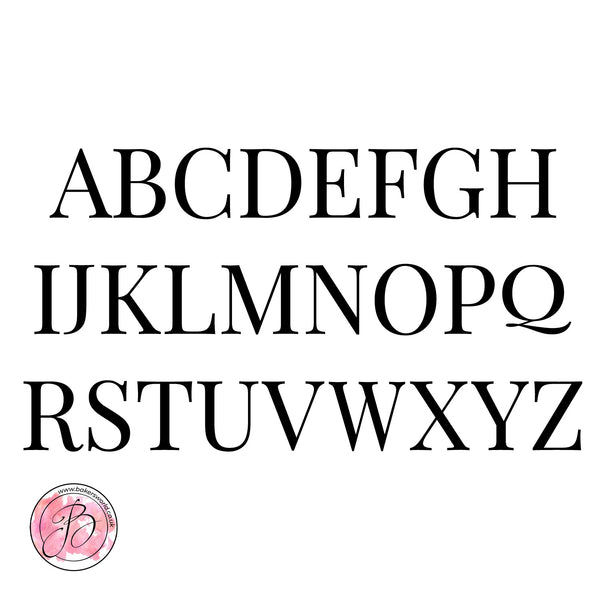 Alphabet - Serif font all CAPITAL – Bakers World