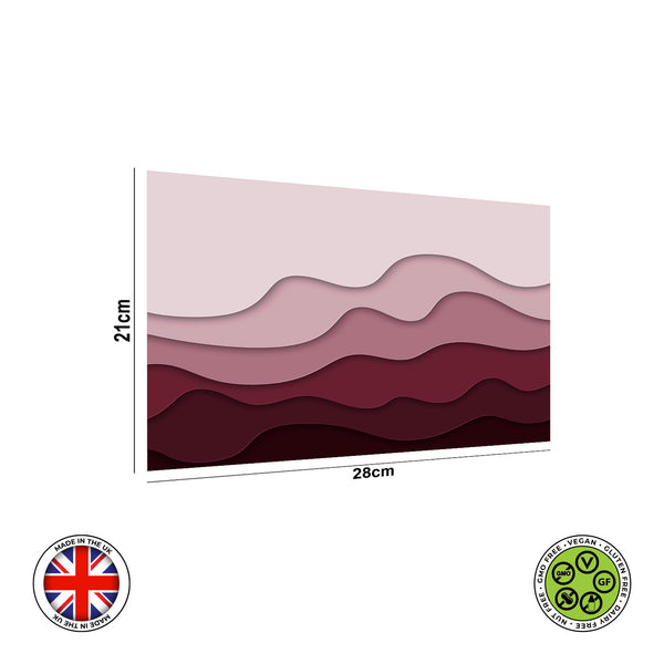 Wave Cake in Burgundy Red edible cake topper decoration – Bakers World