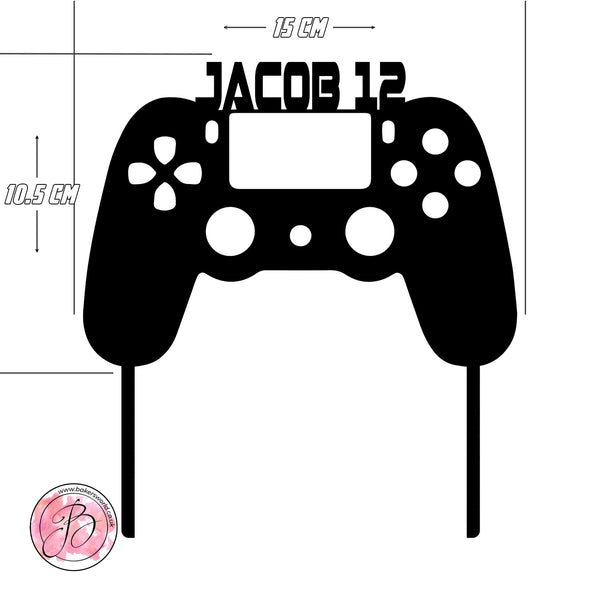 Personalised gaming controller birthday cake topper – Bakers World
