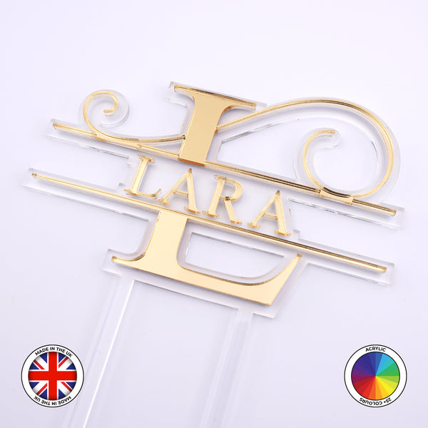 Personalised Monogram cake topper – Bakers World